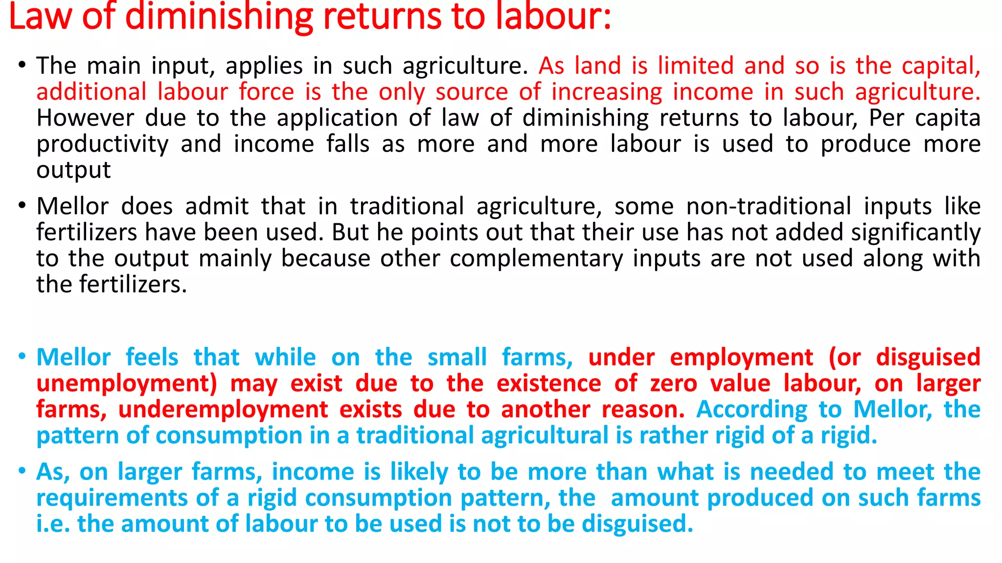 Mellor`s model of agriculture development | PPTX