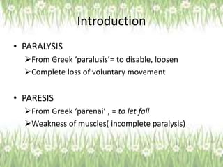 MELLSS yr1 physiology paralysis | PPT