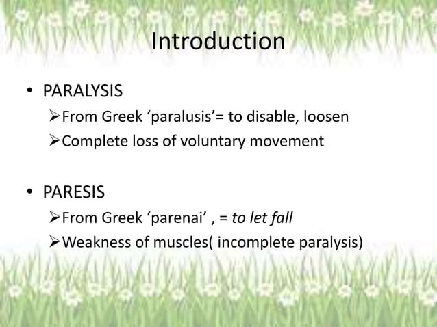 MELLSS yr1 physiology paralysis | PPT