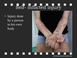 Mellss yr 4 forensic defence, hesitation, self inflicted and fabricated ...