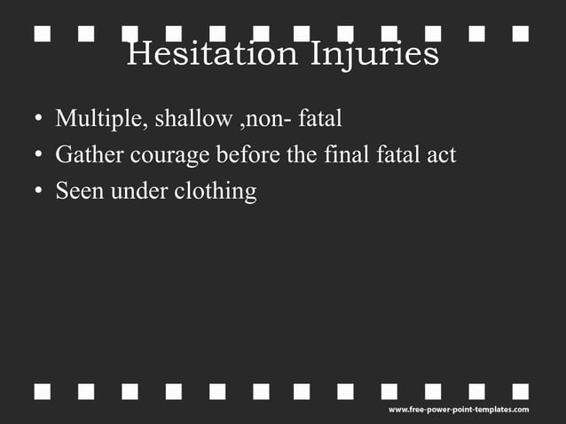 Mellss yr 4 forensic defence, hesitation, self inflicted and fabricated injuries | PPT