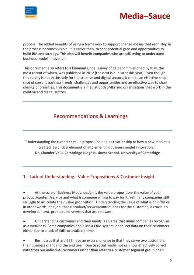 Business Models: Six recommendations to enable business model ...
