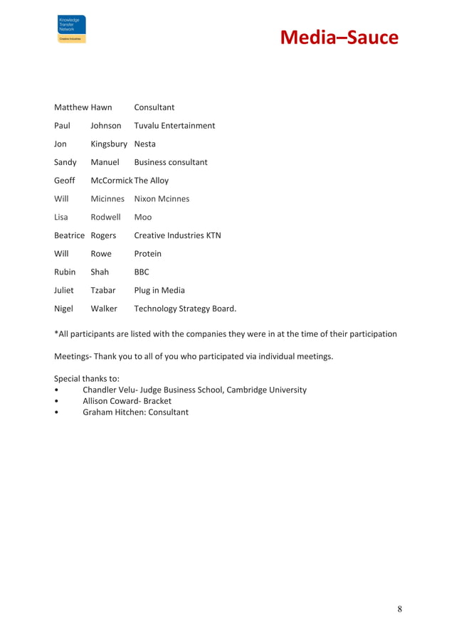 Business Models: Six recommendations to enable business model innovation in the Creative ...