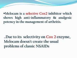 Melocam in lumbago | PPT