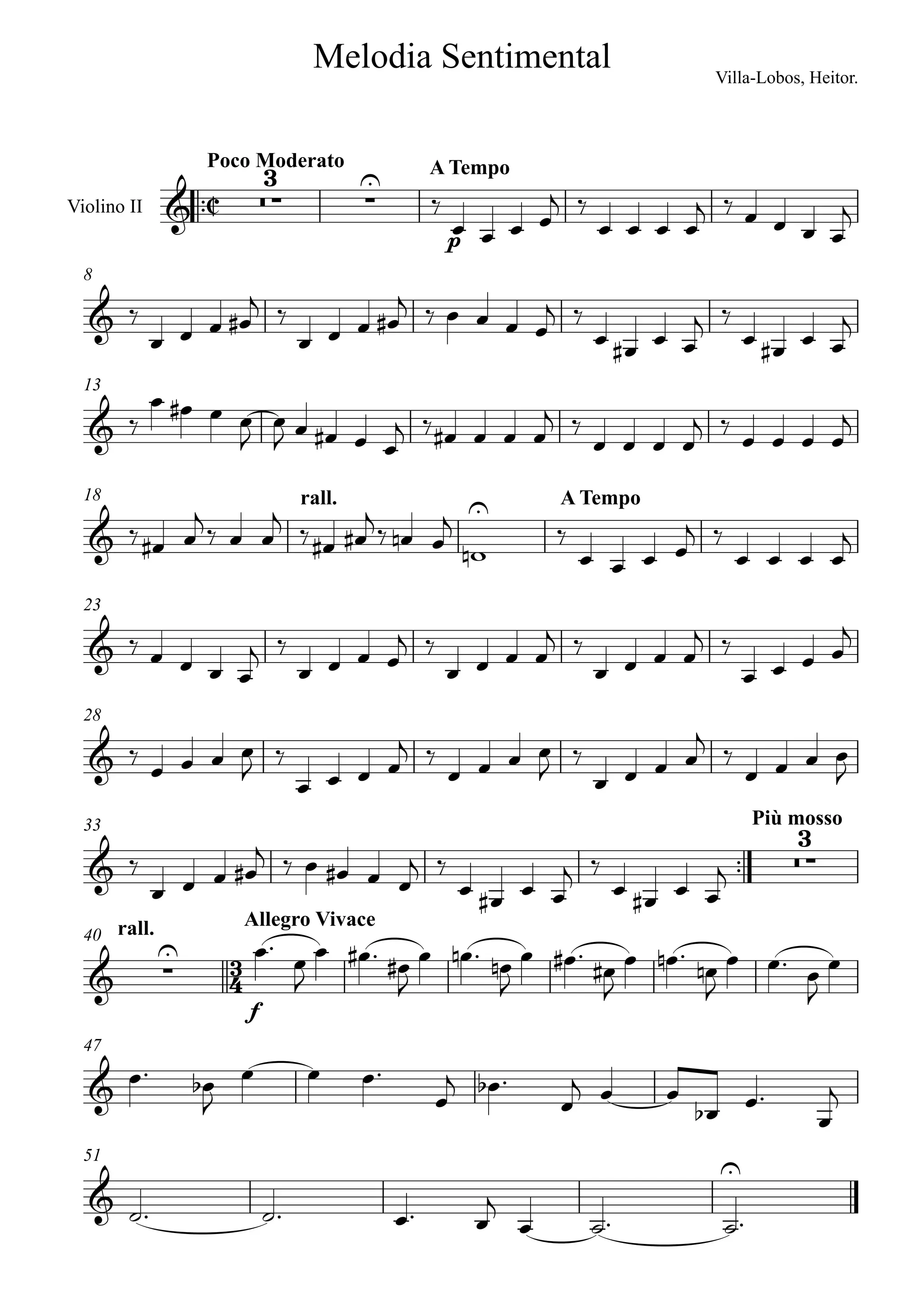 Melodia sentimental 18 violino 2 | PDF