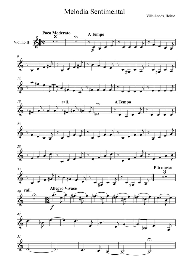 Melodia sentimental 18 violino 2 | PDF