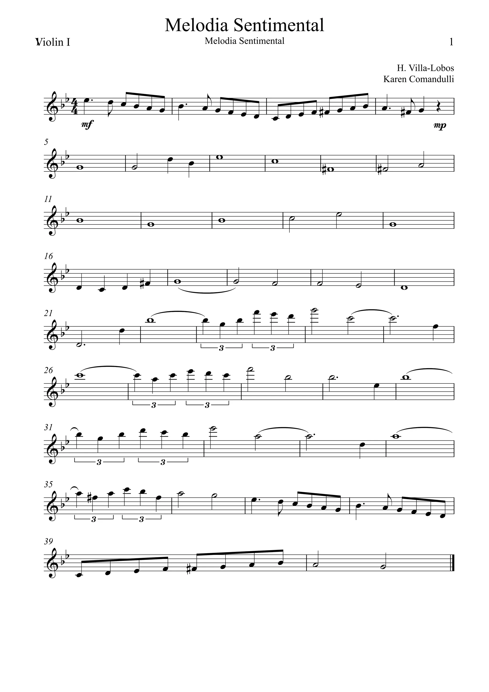 Melodia sentimental violin i | PDF
