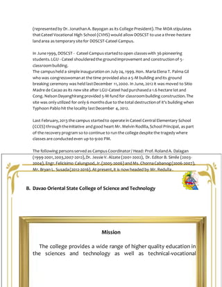 narrative entries for Practice Teaching | DOCX