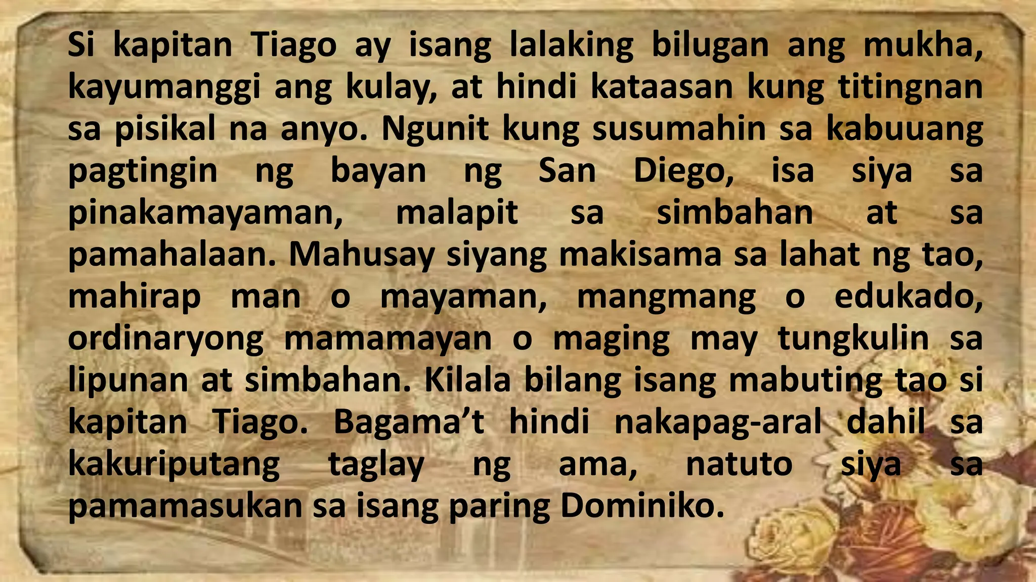 Kabanata 6 Si Kapitan Tiyago Filipino 9 p | PPTX