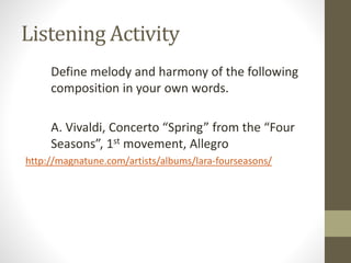 Melody, Harmony, and Scales | PPTX