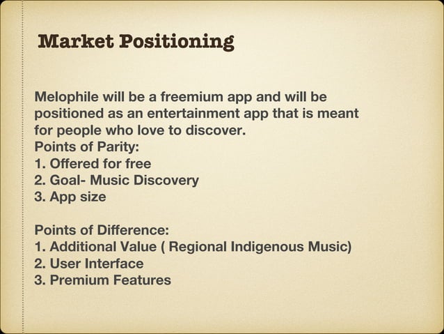 Melophile: Marketing Plan | PPT