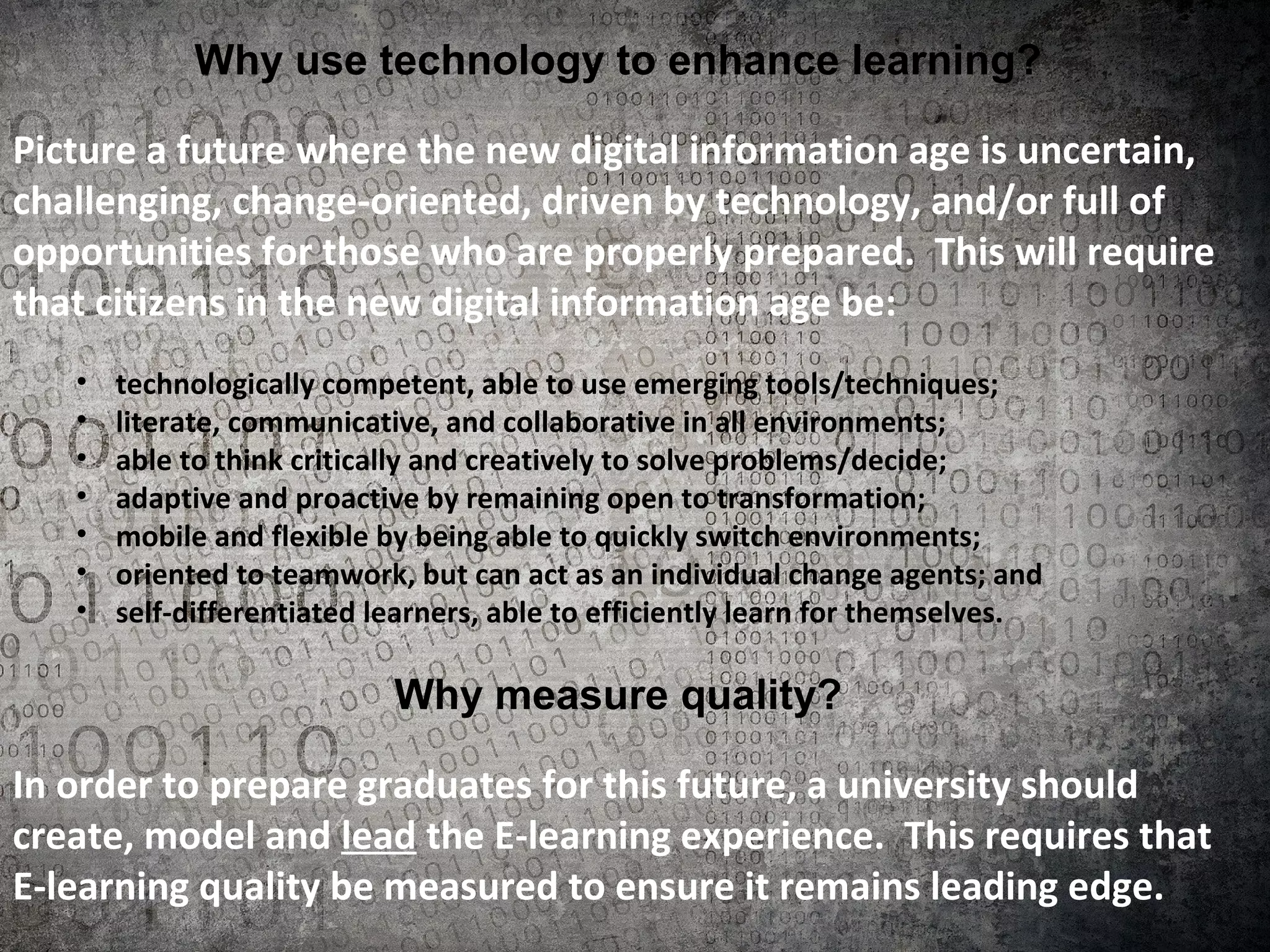 Measuring E-Learning Quality | PPT