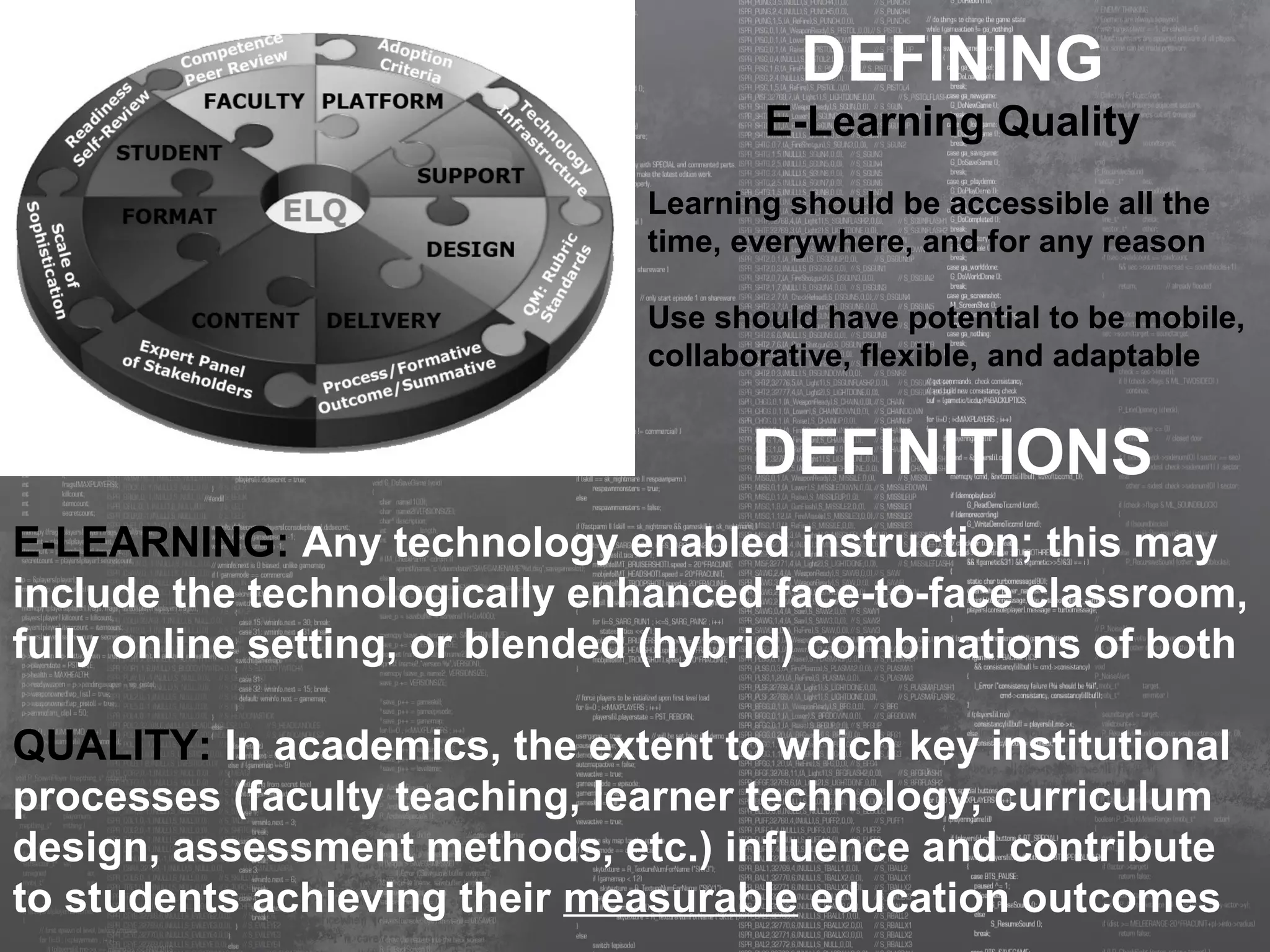 Measuring E-Learning Quality | PPT