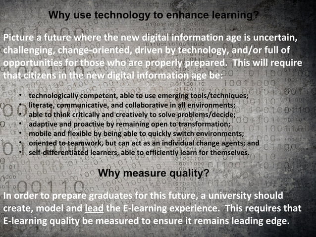 Measuring E-Learning Quality | PPT