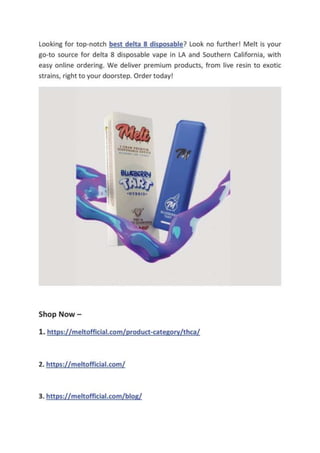 Melt Official -HHC Disposable Vape - Melt | PDF