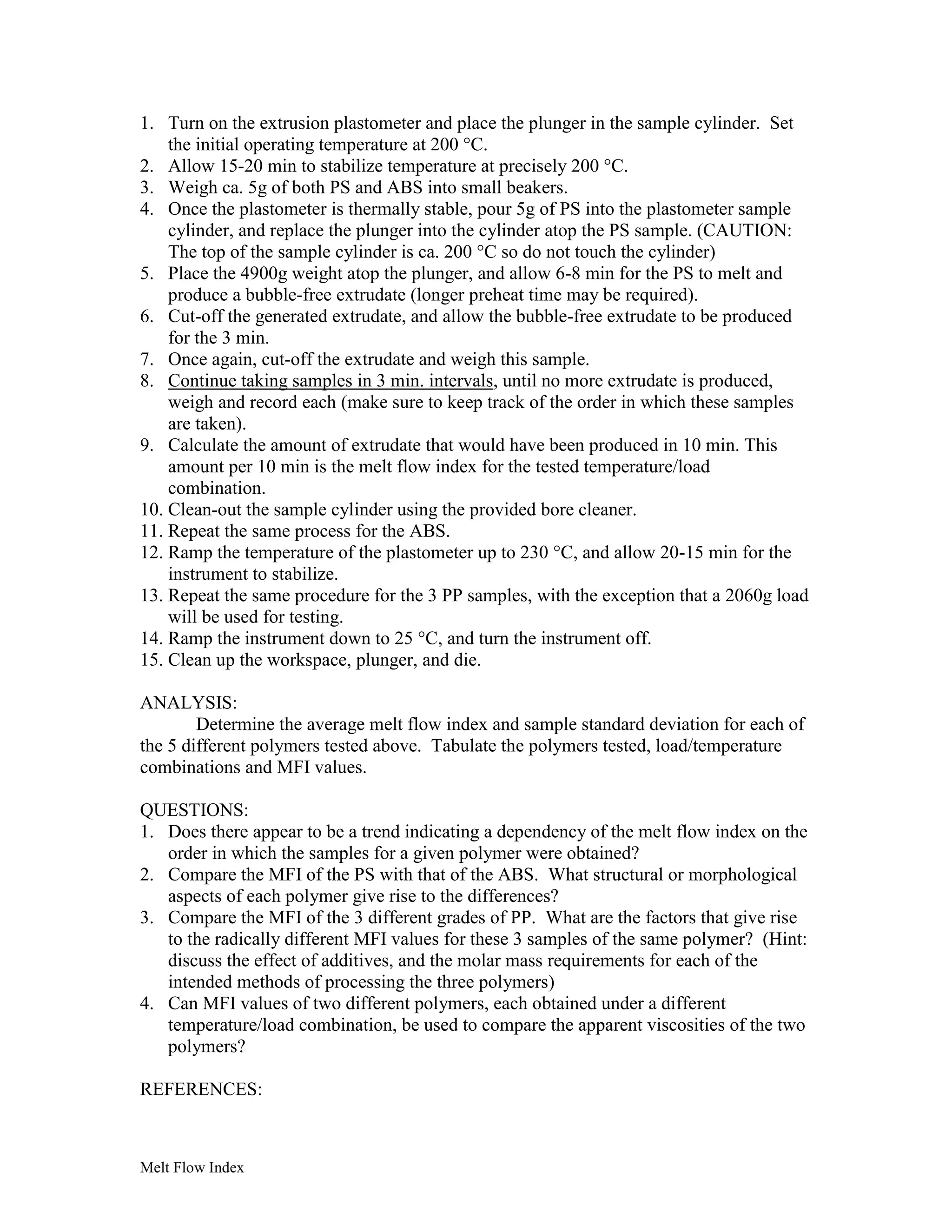 Melt flow-index | PDF