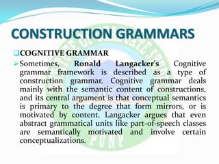 MELT 104 - Construction Grammar | PPTX