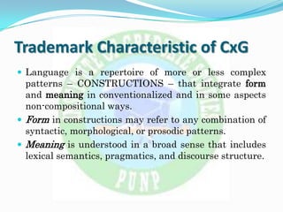 MELT 104 - Construction Grammar | PPTX