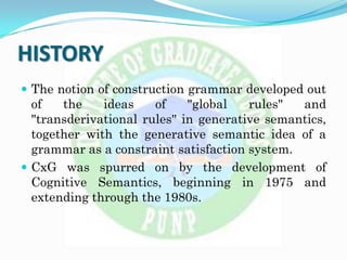 MELT 104 - Construction Grammar | PPTX