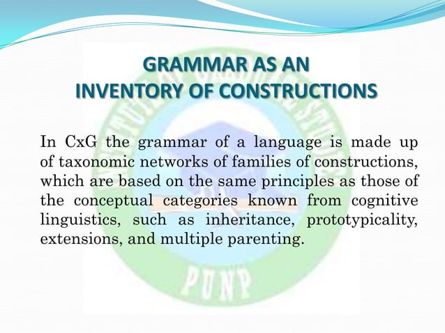 MELT 104 - Construction Grammar | PPTX