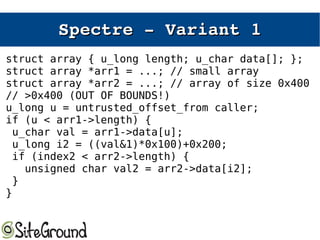 Meltdown & Spectre attacks | PDF