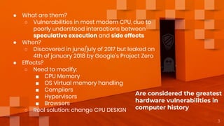 Meltdown & Spectre | PDF