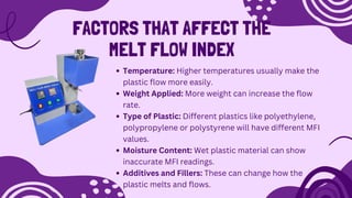 Melt Flow Index Tester from Perfect Group India | PDF