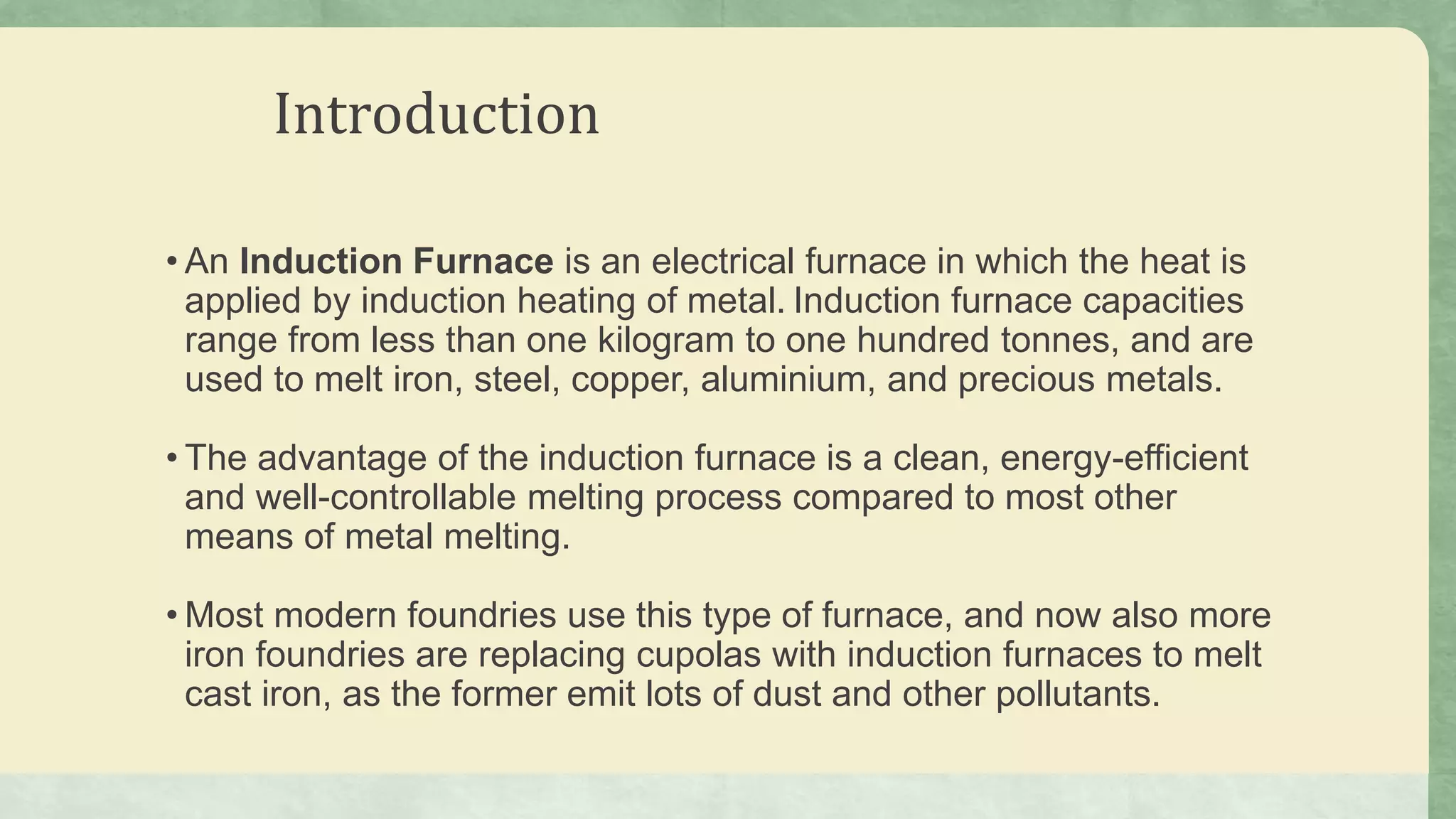 Melting furnaces | PPTX