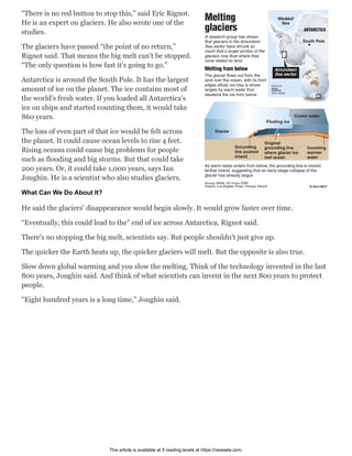 Effects of Climate Change: Melting Ice : | PDF