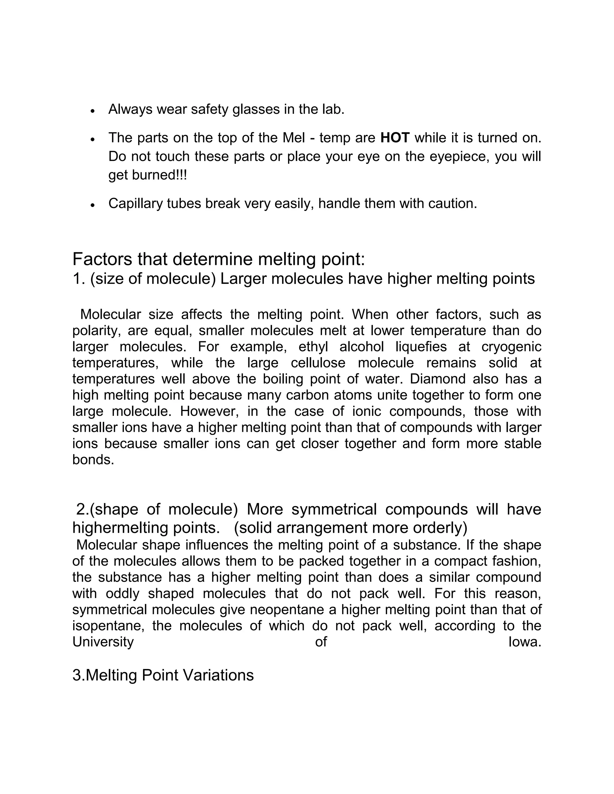 Melting point | DOCX