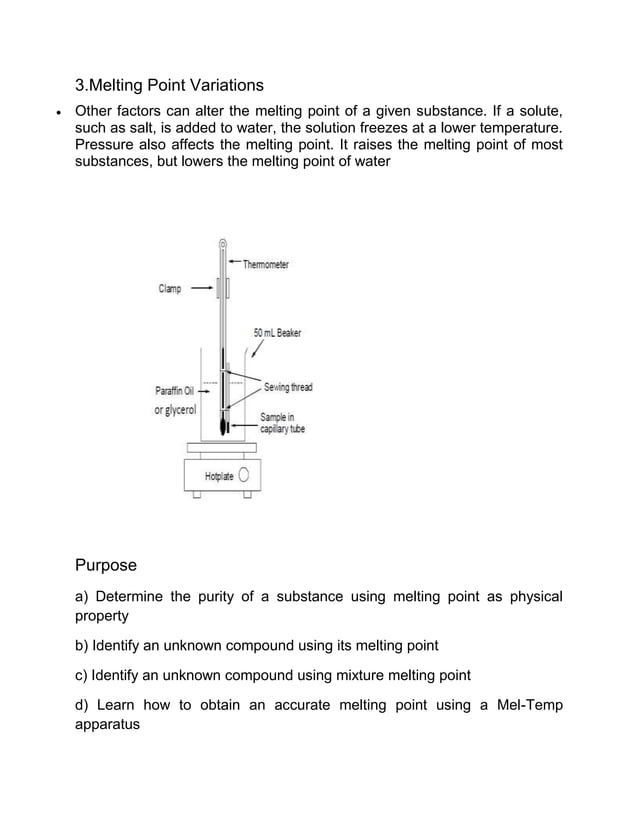 determination of melting point of liquid organic compound | DOCX