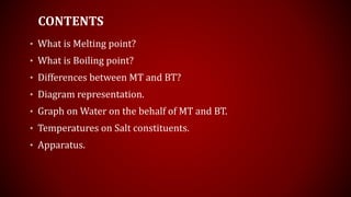 Melting point vs Boiling Point | PPT