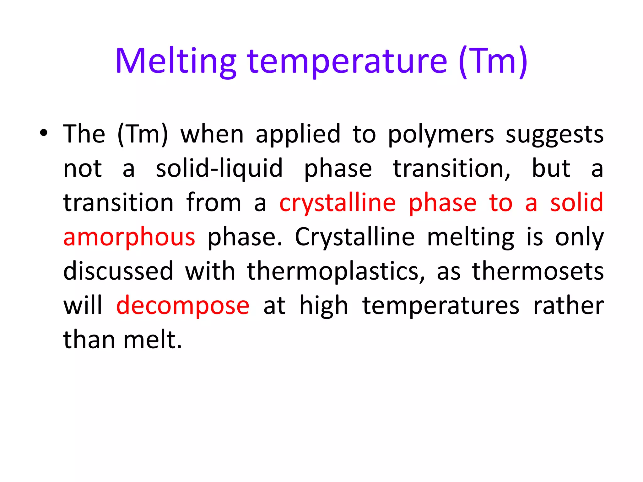 Melting point of polymer | PPTX