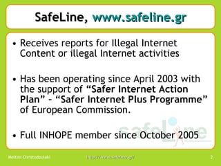 SafeLine: towards a safer Internet | PPT