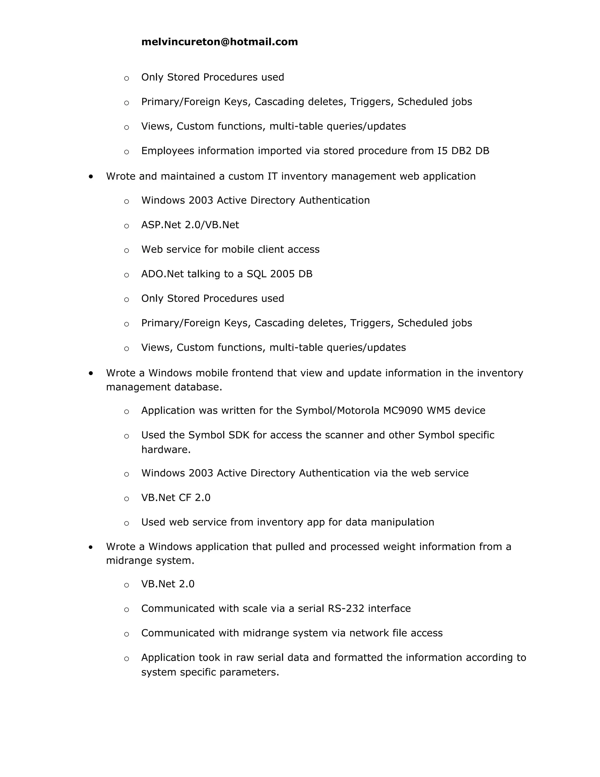 Melvin Cureton Resume | DOC