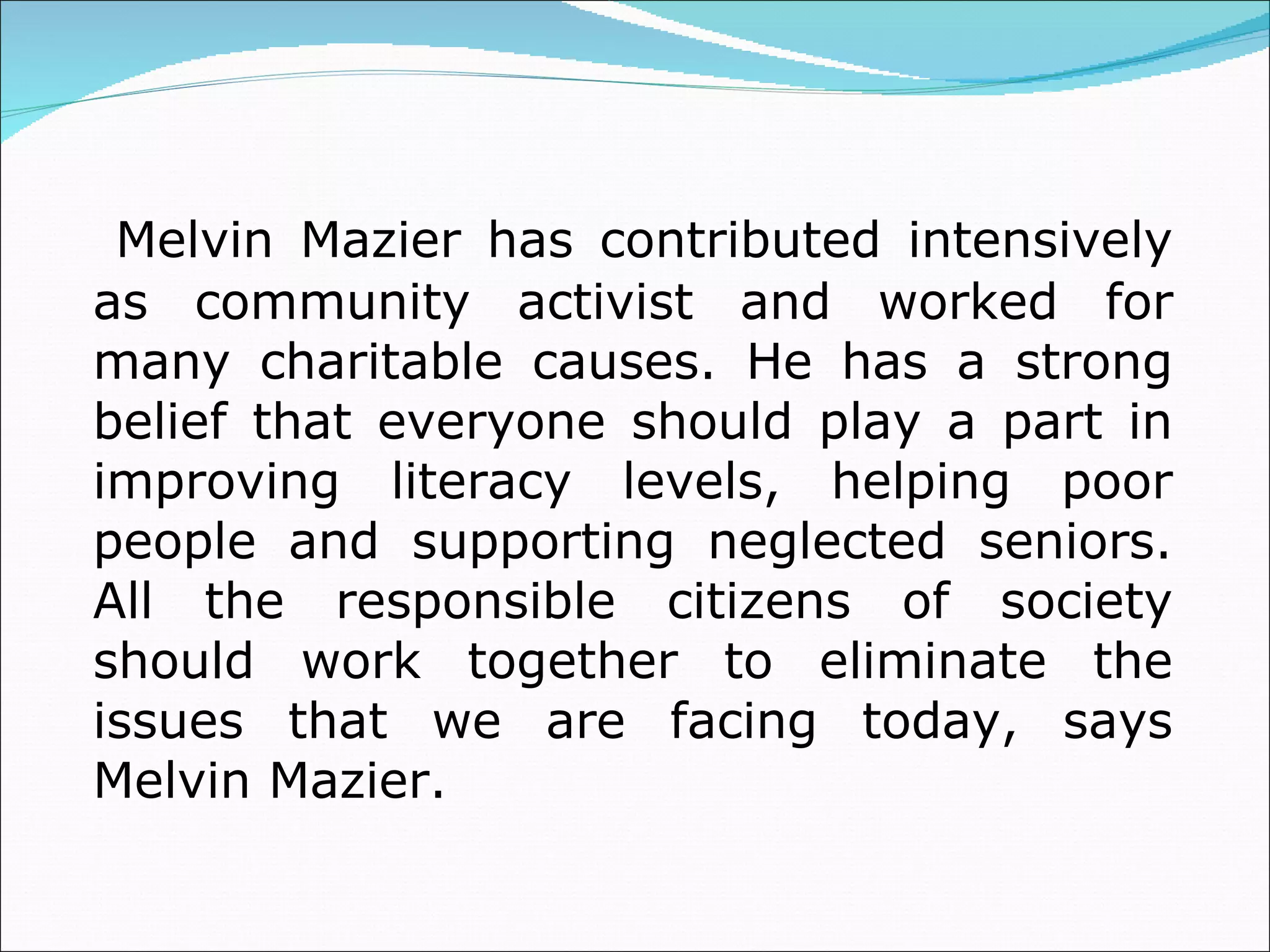 Melvin Mazier | PPT