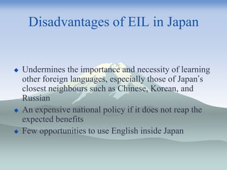 English as an International Language in Japan | PPTX