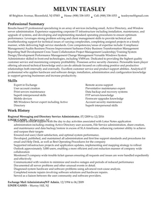 Melvin teasley resume 2 | DOC