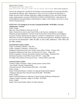 Ms. Mel Welch Resume | PDF