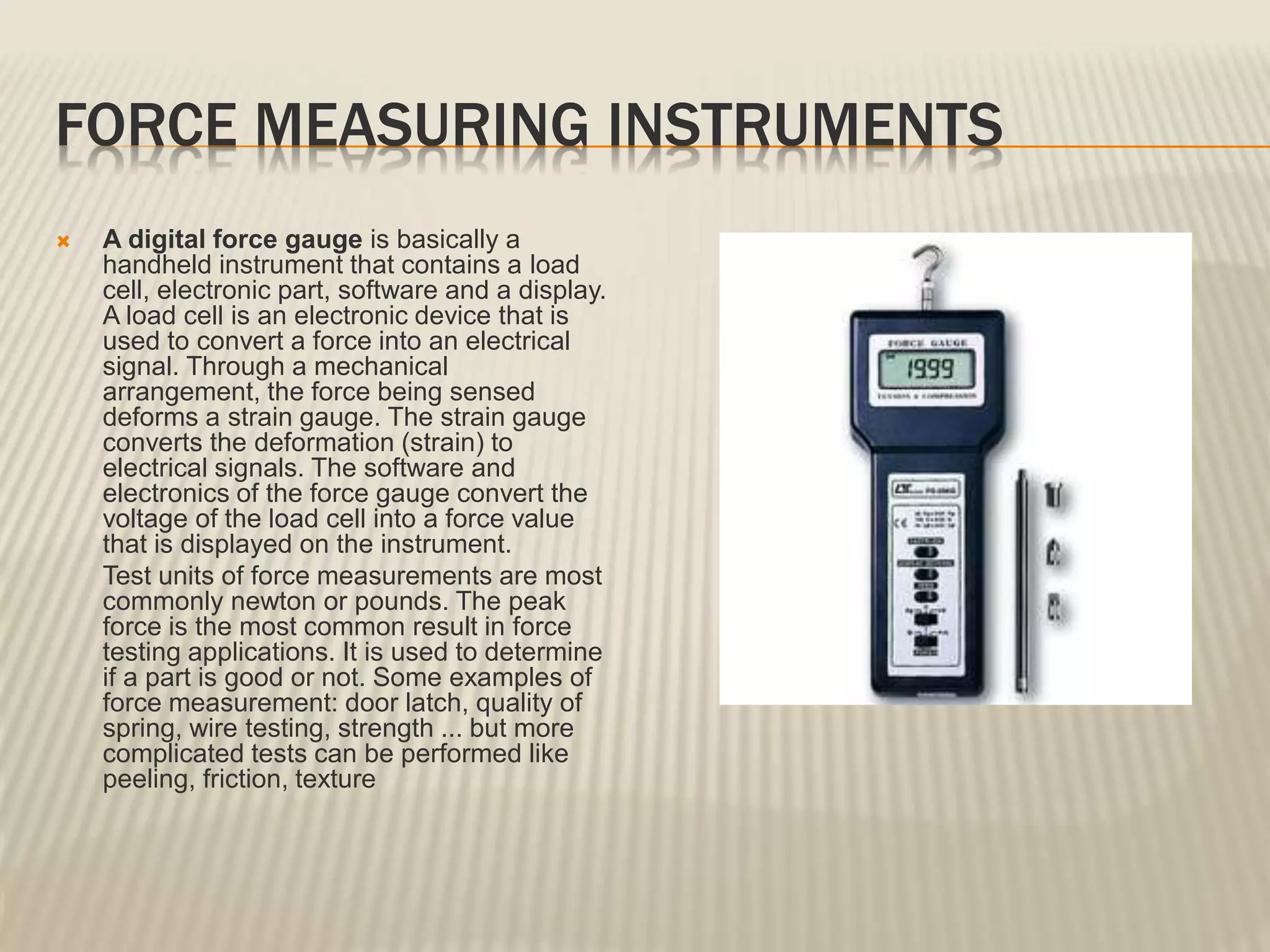 torque measuring instruments and force measuring instruments | PPTX