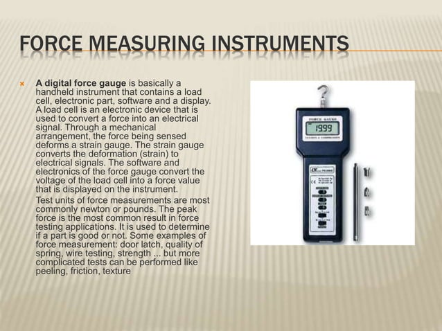 torque measuring instruments and force measuring instruments | PPTX