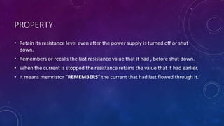Basics of memristor | PPTX