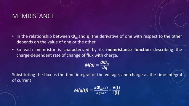 Basics of memristor | PPTX | Physics | Science