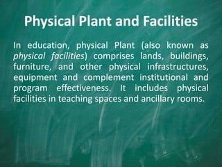 Physical plan and facilities development program | PPTX