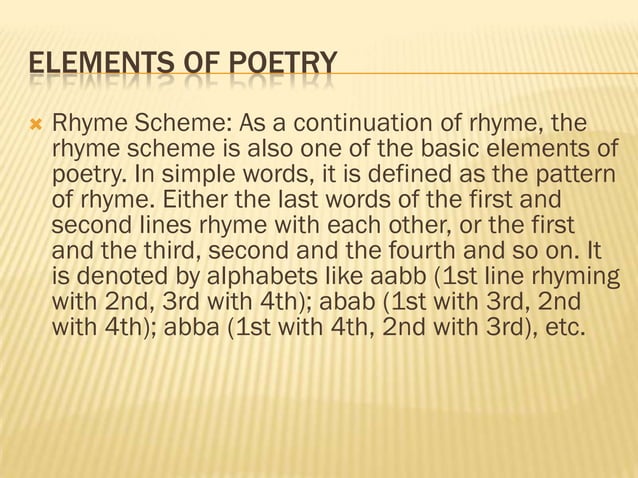 Basic Elements of Poetry | PPTX | Poetry | Books and Literature