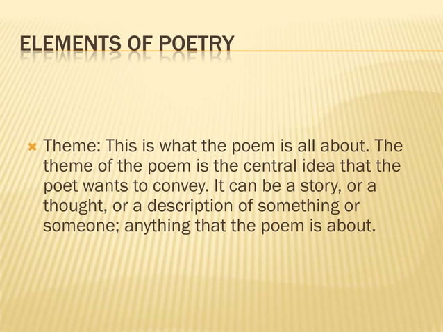 Basic Elements of Poetry | PPTX | Poetry | Books and Literature