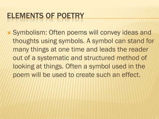 Examples Of Poems Using Symbolism