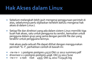 Memahami access right pada linux | PPT