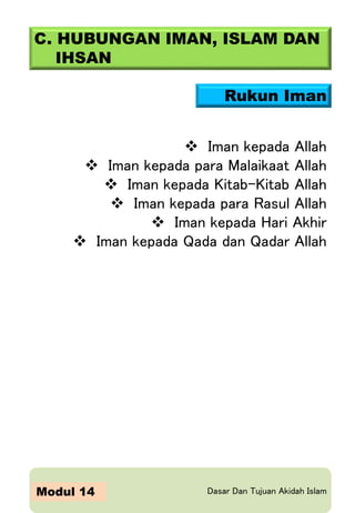 MEMAHAMI DASAR DAN TUJUAN AKIDAH ISLAM | PPTX