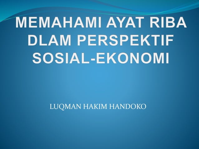 Memahami ayat riba | PPT | Free Download